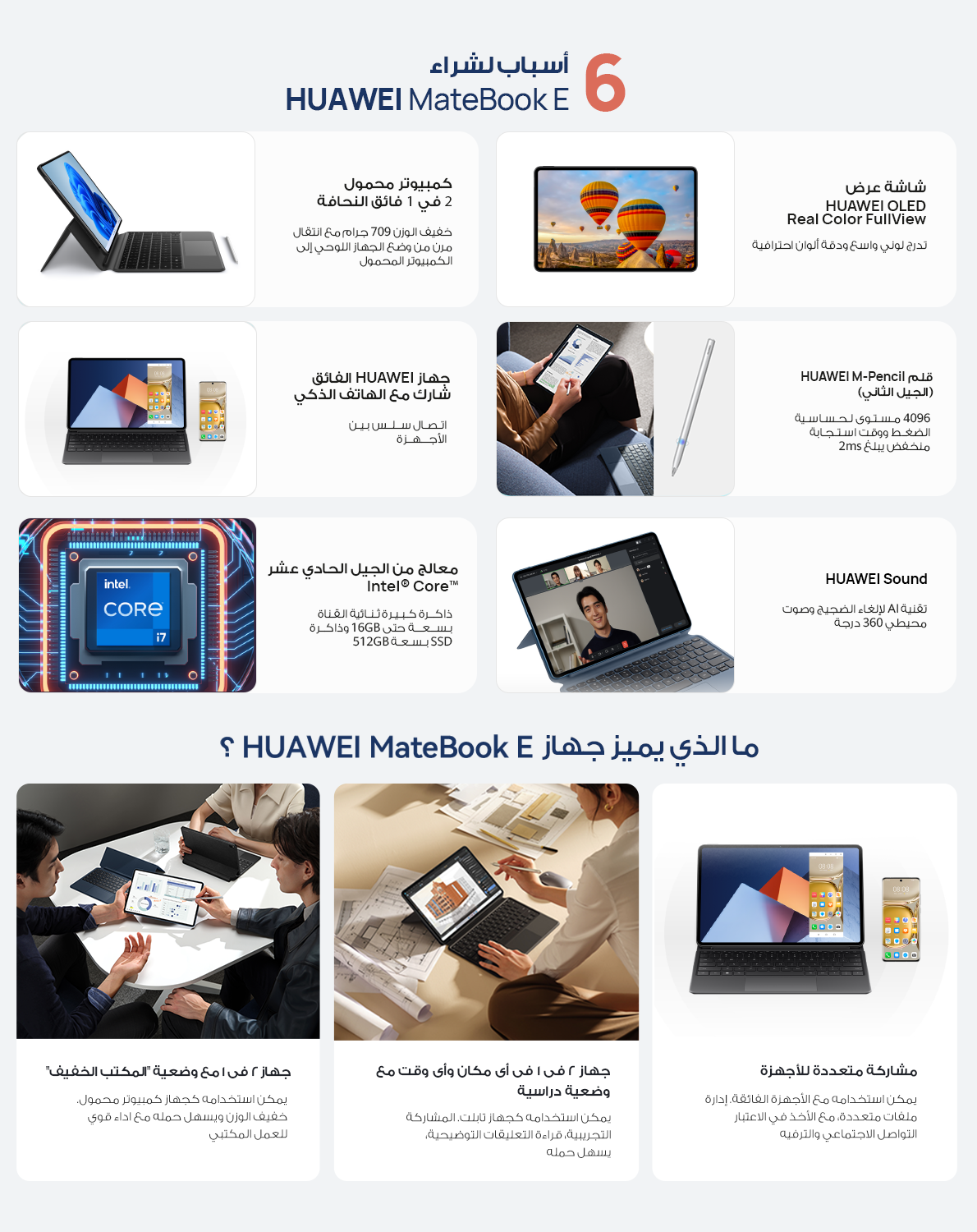 اشتر MateBook E | كمبيوتر 2 في 1 | متجر هواوي السعودية